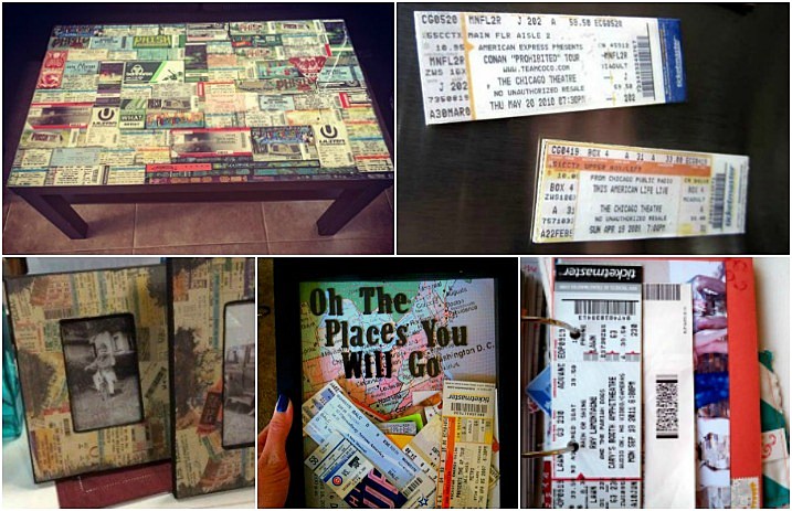 10 DIY ideas for your old ticket stubs
