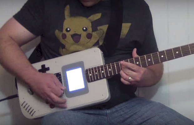 This guitar is also a fully functional Game Boy