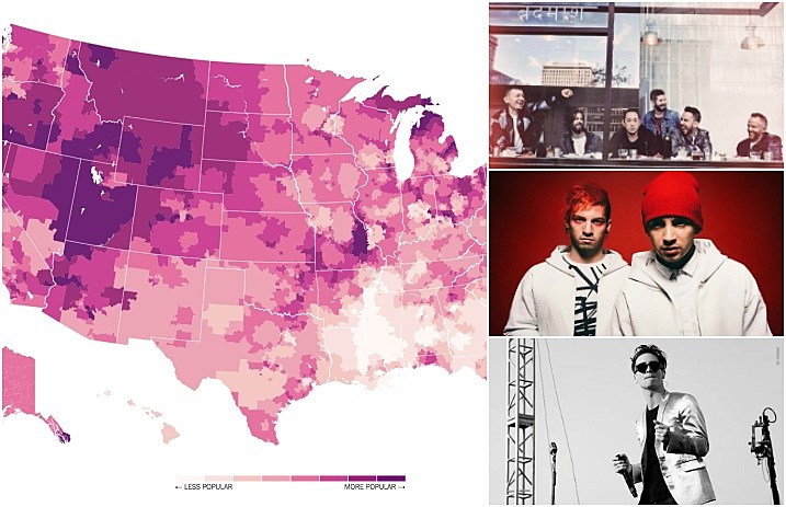 These fan maps tell you what music your state loves most