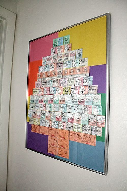 10 creative ways to show off your old concert tickets
