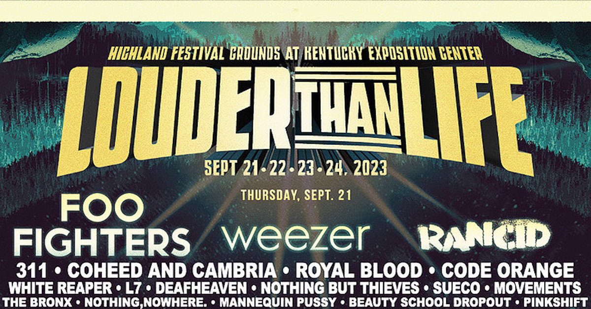 Louder Than Life 2023 lineup: Green Day, Foo Fighters to play