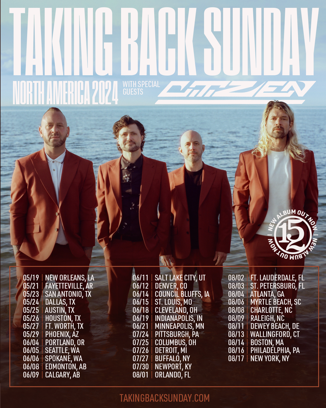 Taking Back Sunday announce 2024 tour with Citizen