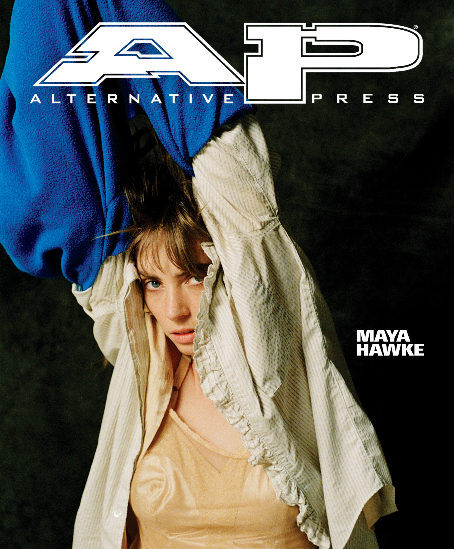 Maya Hawke appears on the cover of Alternative Press’ Summer 2024 Issue