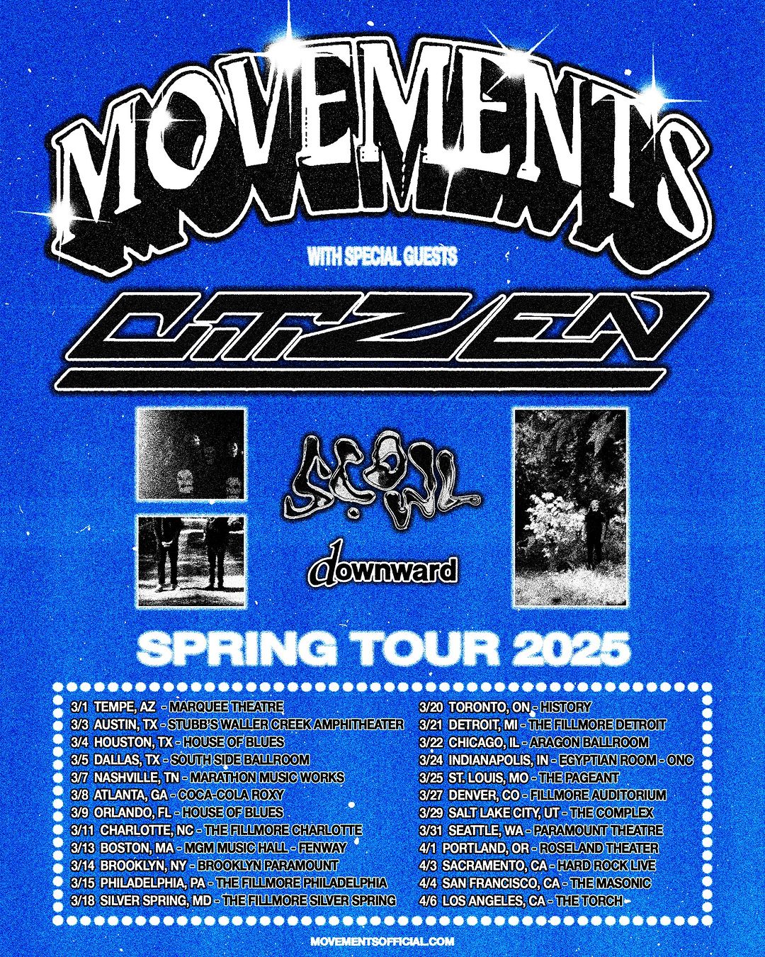 Movements announce 2025 tour with Scowl, Citizen, and Downward