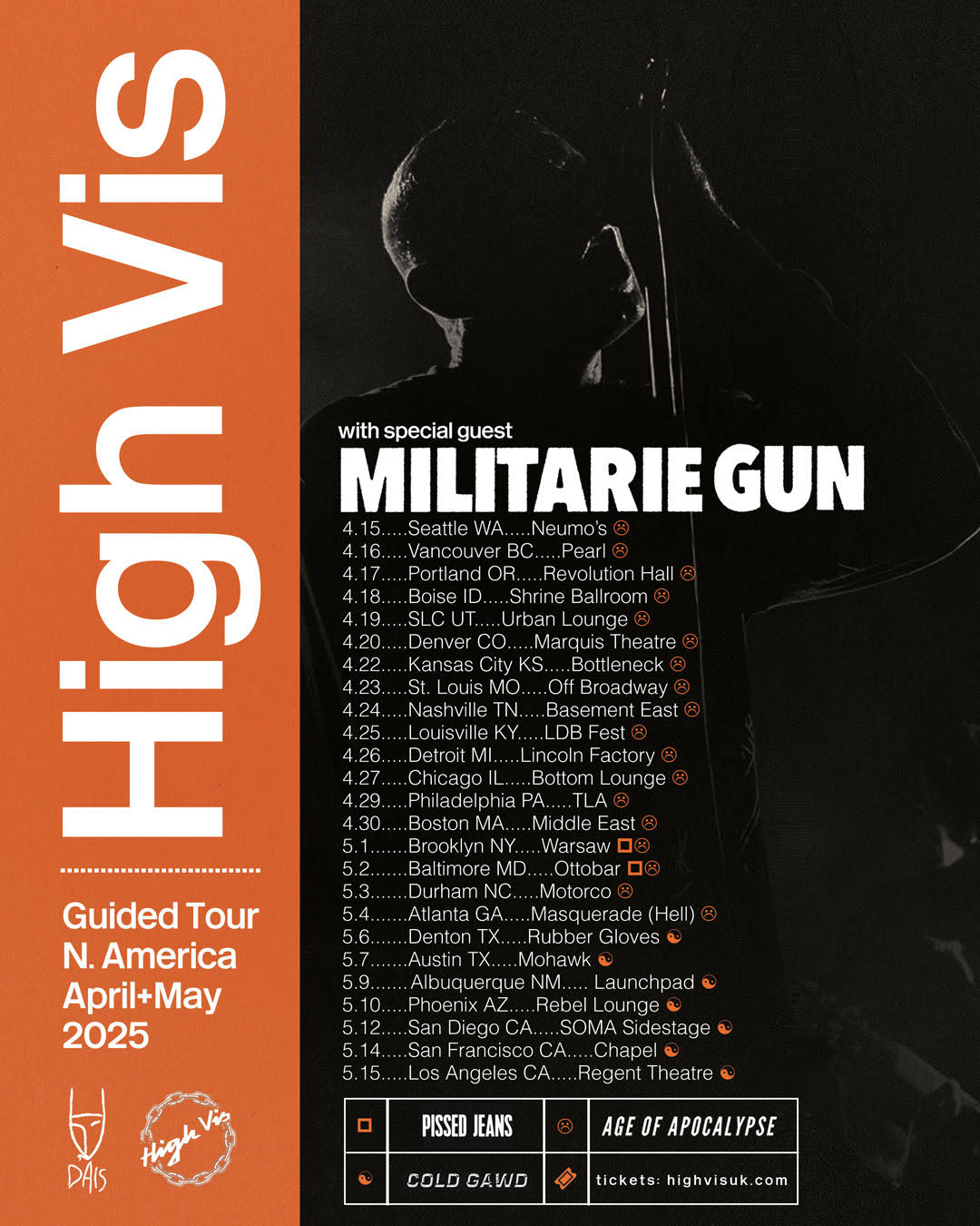 High Vis announce 2025 tour with Militarie Gun